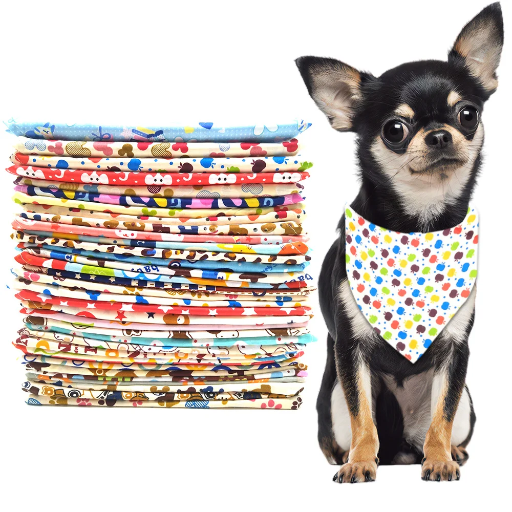 50PCS Dog Triangle Scarf Wholesale Dog Bandana Summer Pet Grooming ...