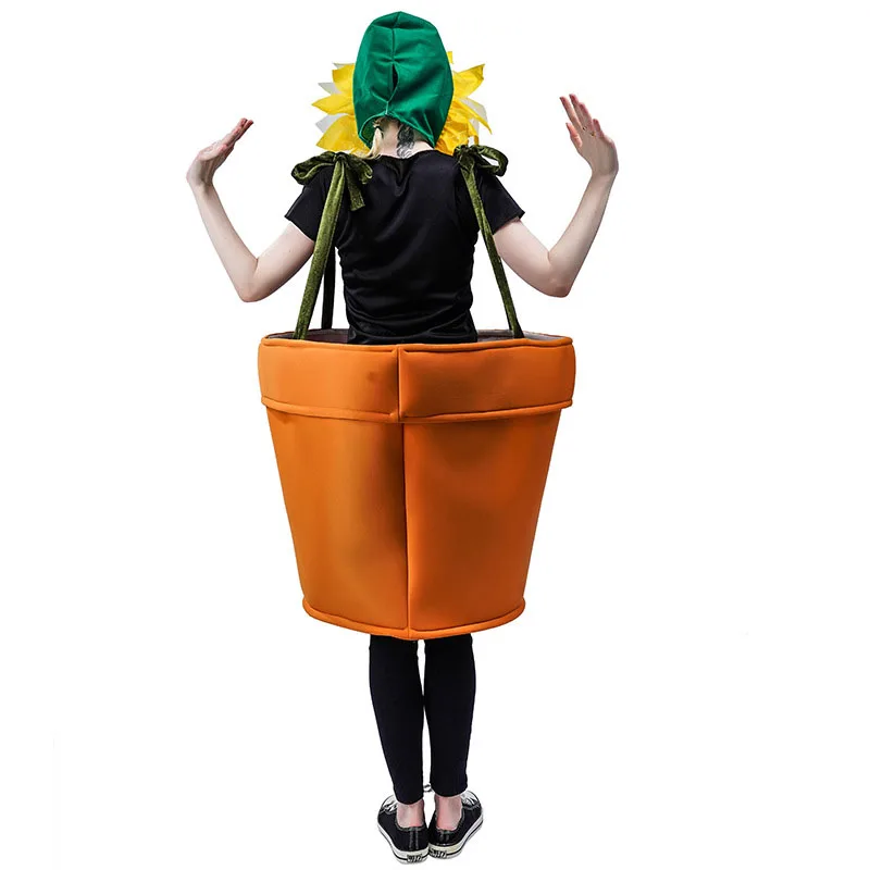 Halloween-Flower-Pot-Costume-for-Adults-Cosplay-Women-s-Sunflower ...