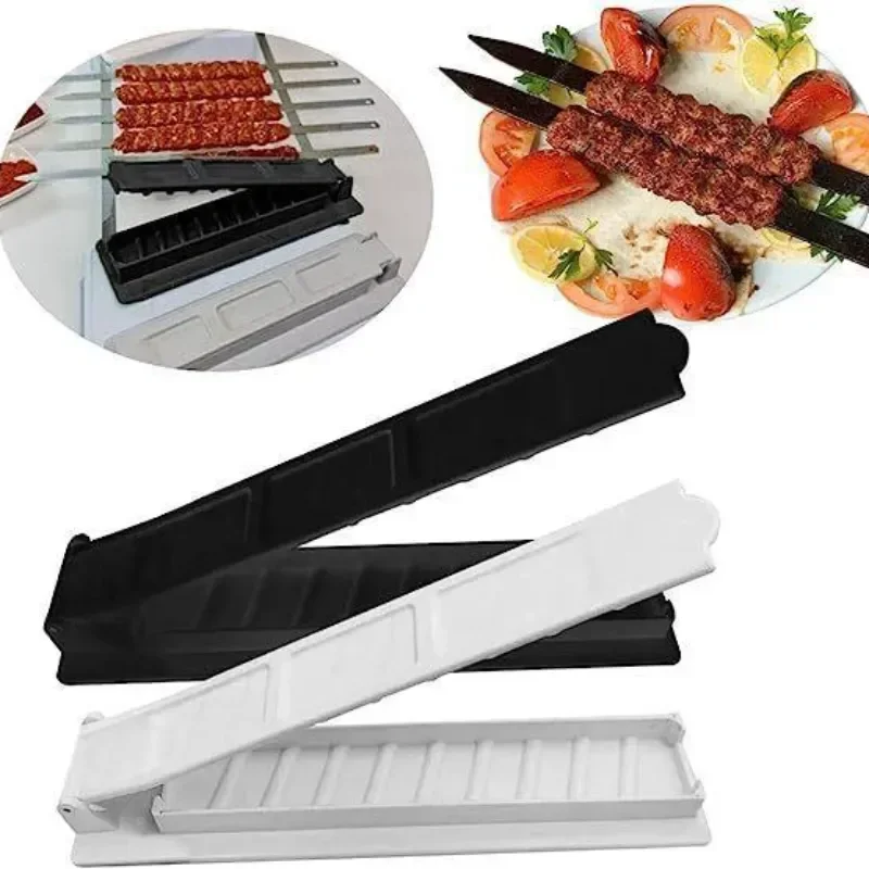 BBQ-Meat-Skewers-Making-Molds-Single-Row-Kebab-Maker-Reusable-Plastic ...