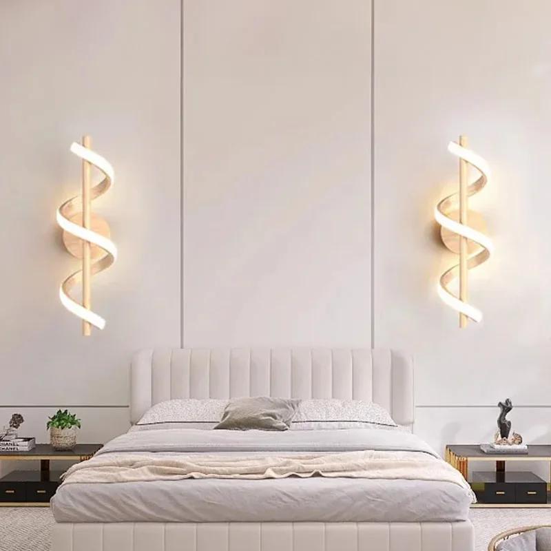 Nordic-Wood-Color-LED-Wall-Lights-for-Living-Room-Bedside-Aisle-Sconce ...
