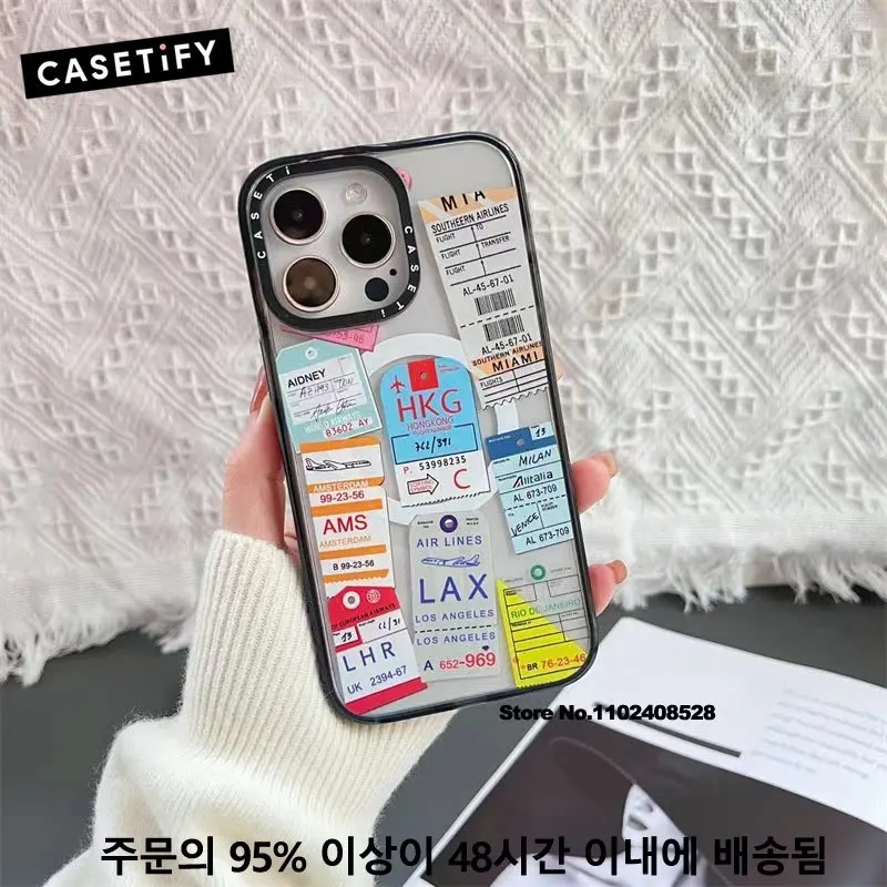 CASETIFY 물류 라벨 마그네틱 맥세이프 무선 충전 케이스, 아이폰 12 13 14 프로 맥스 케이스, 충격 방지 하드 커버| | - AliExpress