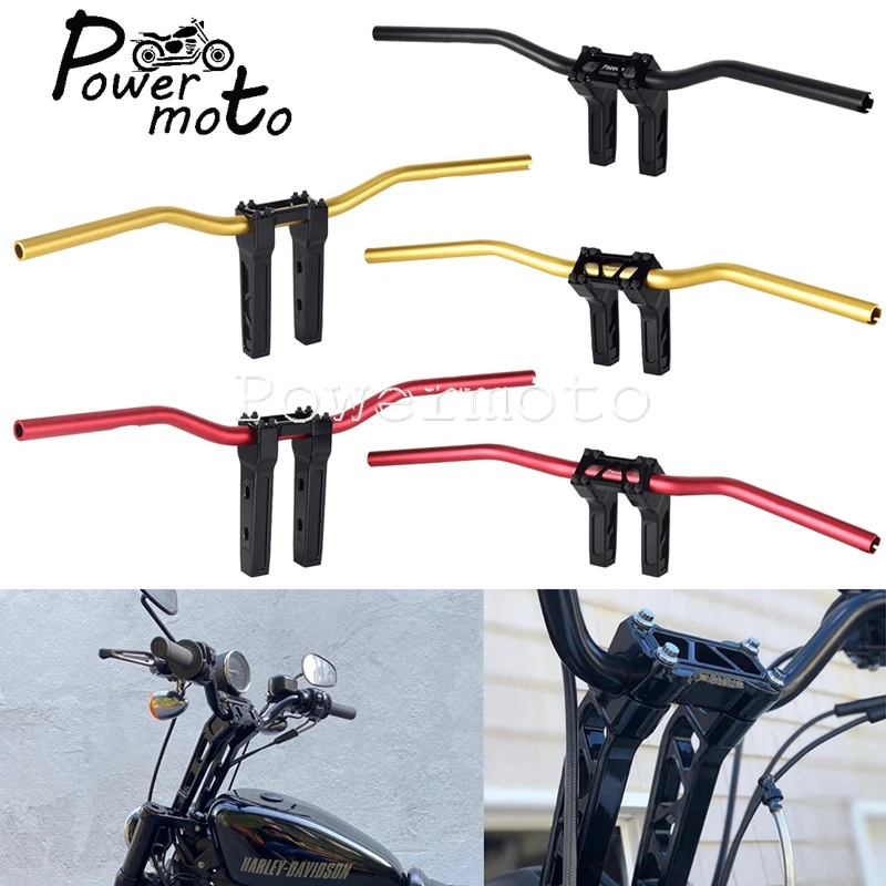 Motorcycle-Risers-28mm-1-1-8-T-Bar-Handlebar-Rise-Clamp-4-14-Upright ...