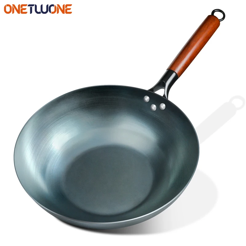 Flat-Bottom-Wok-Pan-13-5-Woks-and-Stir-Fry-Pans-Blue-iron-Cookware ...