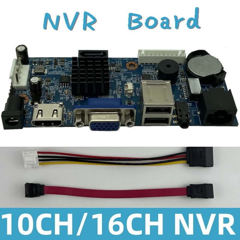 10/16CH*4K H.265 H.264 NVR IVR Network DVR Digital Video Recorder Board 1*HDD IP Camera Max 16T ...