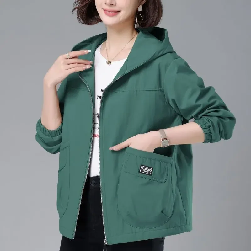 Stylish-Short-Jacket-Hood-For-Women-Spring-Autumn-2024-New-Arrival-Age ...