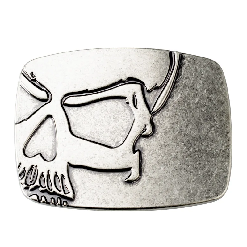 Skull skeleton belt buckle Belt DIY accessories Western cowboy style ...