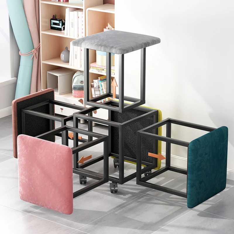 Tabouret-de-salle-manger-5-en-1-canap-souple-cube-empilable-chaussure ...