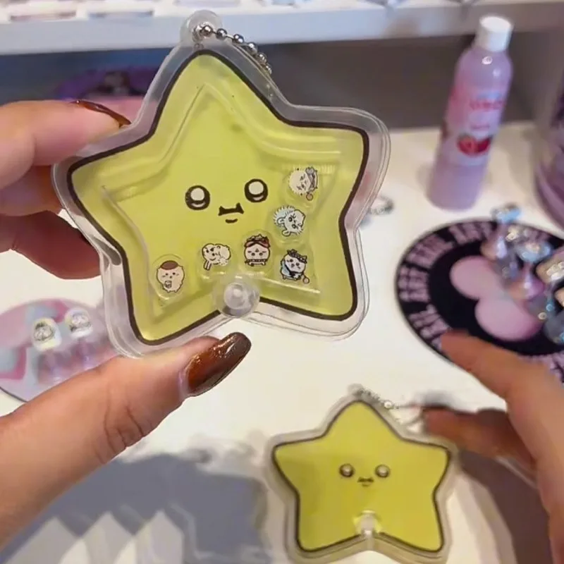 Chiikawa-Star-Shake-Anime-Keychain-Women-Usagi-Hachiware-Acrylic-Key ...
