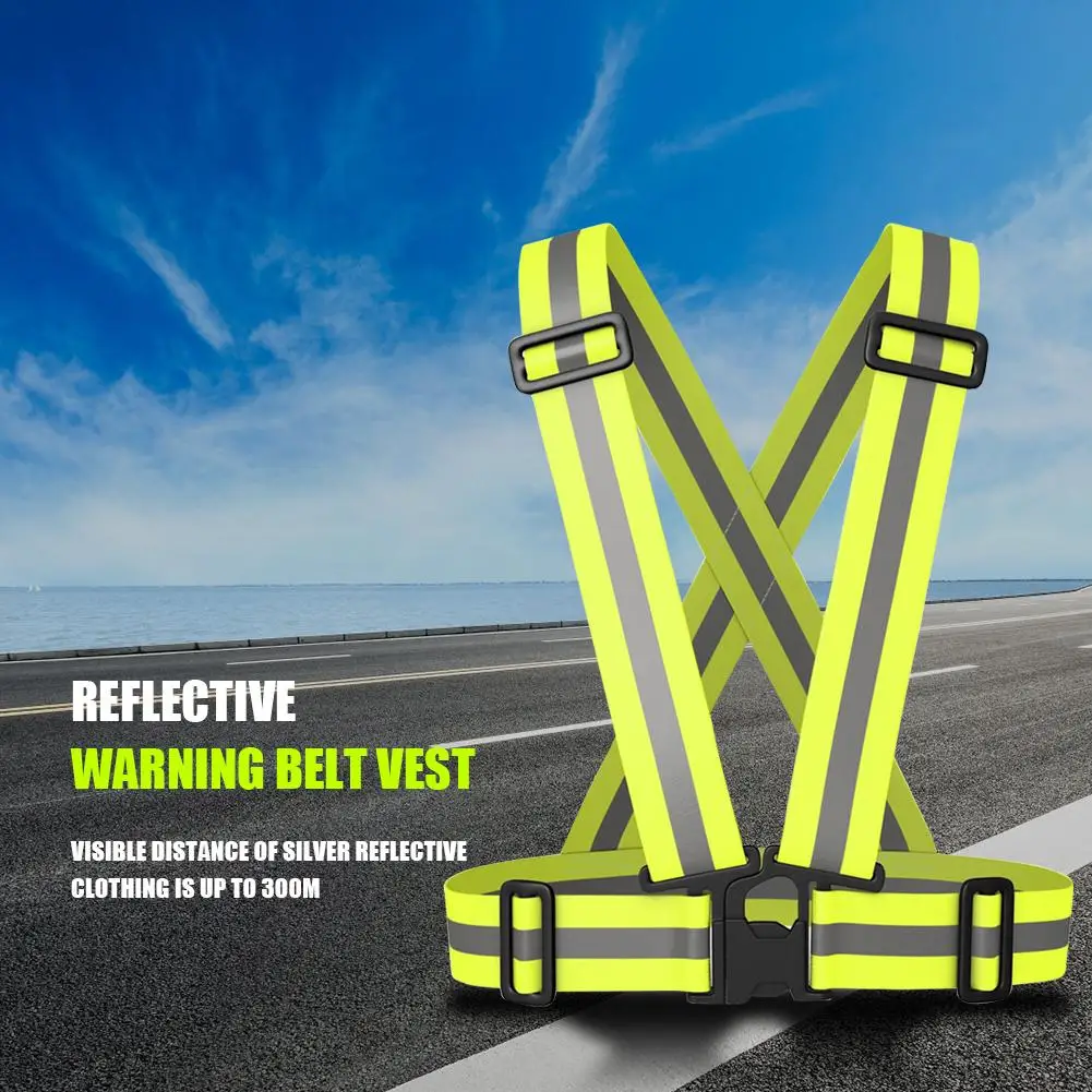 Polyester-Reflective-Straps-Vest-Traffic-Night-Work-Security-Running ...