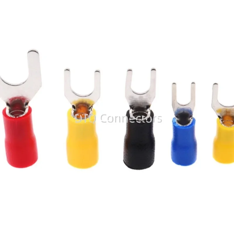 50Pcs-SV-Type-Wire-Spring-Terminal-SV1-25-SV2-Fork-U-Y-PVC-Insulate ...