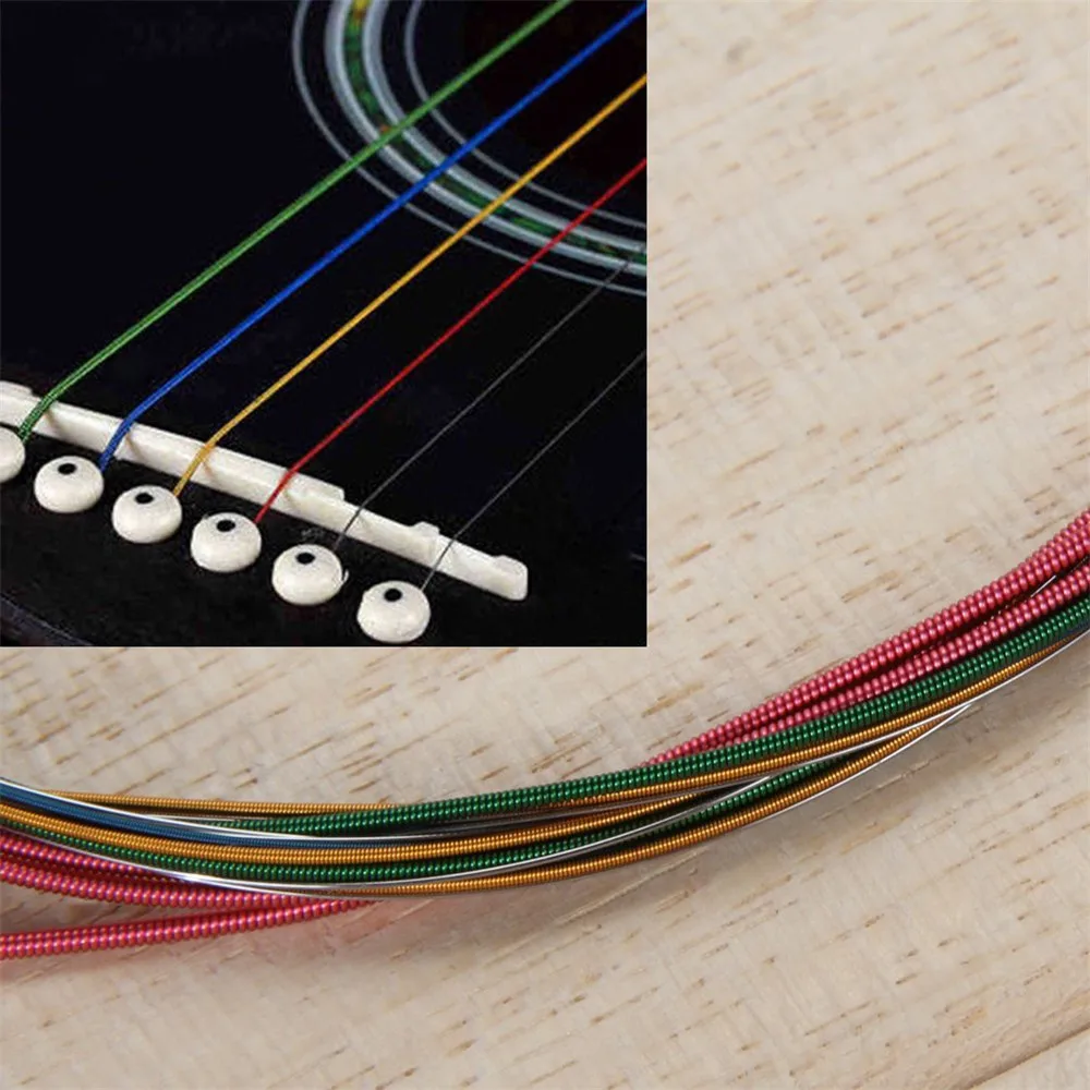 Rainbow-Colorful-Guitar-Strings-for-Acoustic-Folk-Guitar-Classic-Guitar ...