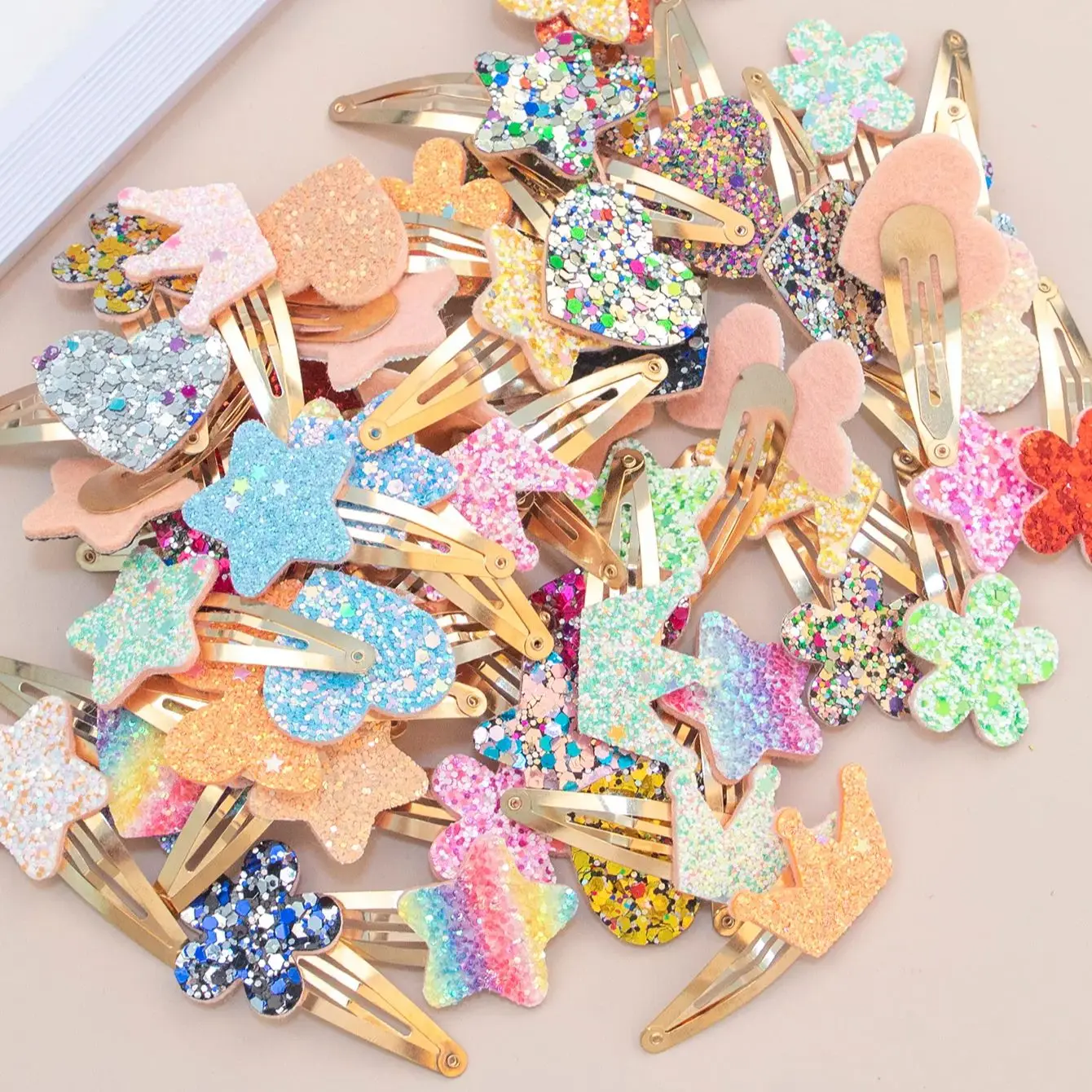 10-20-30pcs-Girls-Cute-Star-Hair-Clips-Kids-Lovely-Heart-Flower-Crown ...