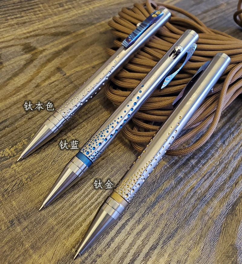 1-Piece-Titanium-Alloy-TC4-Mechanical-Bolt-Action-Pencil-with-Ti ...