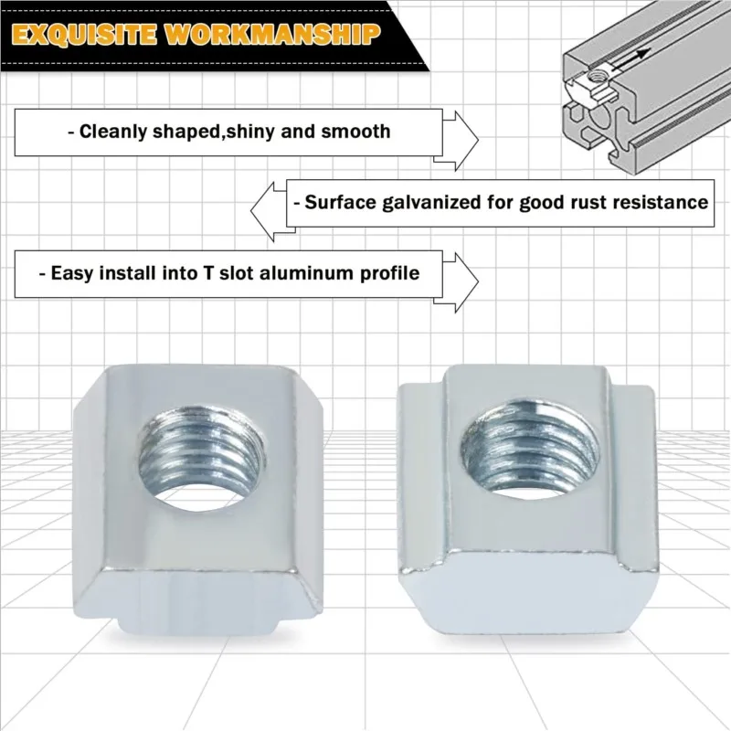 Nut Profile Aluminum 2020 M5 2020 Aluminum Extrusion, 51% OFF