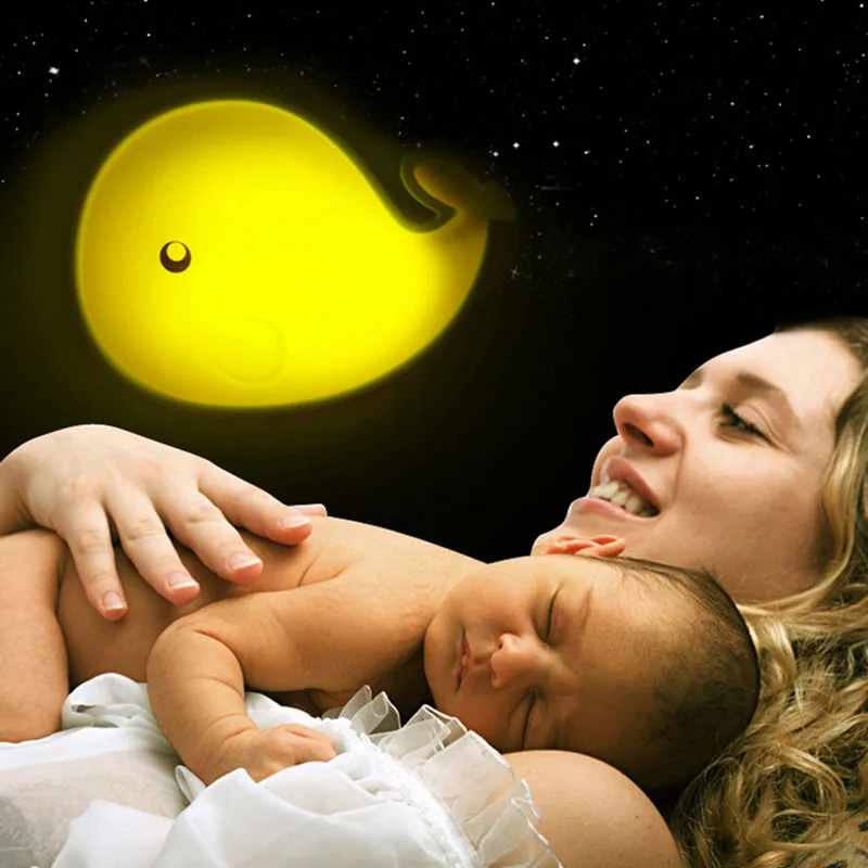 New Light Controlled Baby Bedside Cute Fish Night Light Bedroom US Plug ...