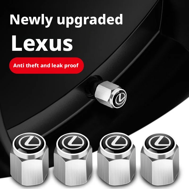 3D Metal Tire Valve Caps Car Tyre Air Stems Cover For Lexus ES250 ES300 ...