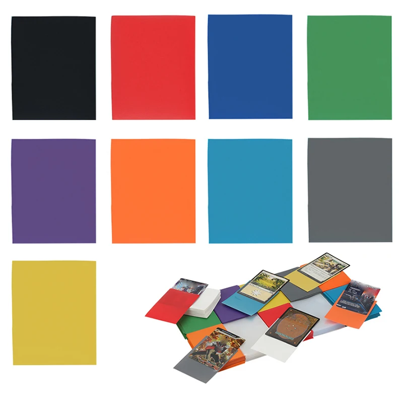 50-100PCS-Color-Matte-Card-Sleeves-66x91MM-Trading-Cards-Protector ...