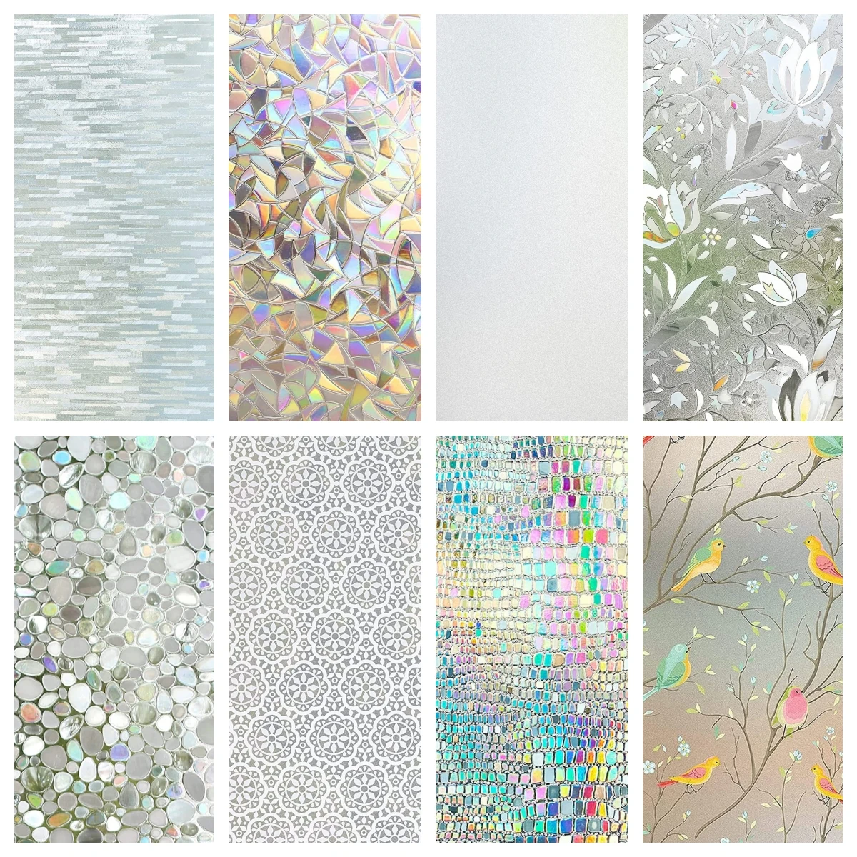 Matte Frosted Decorative Window Film Privacy UV Protection Static Non ...