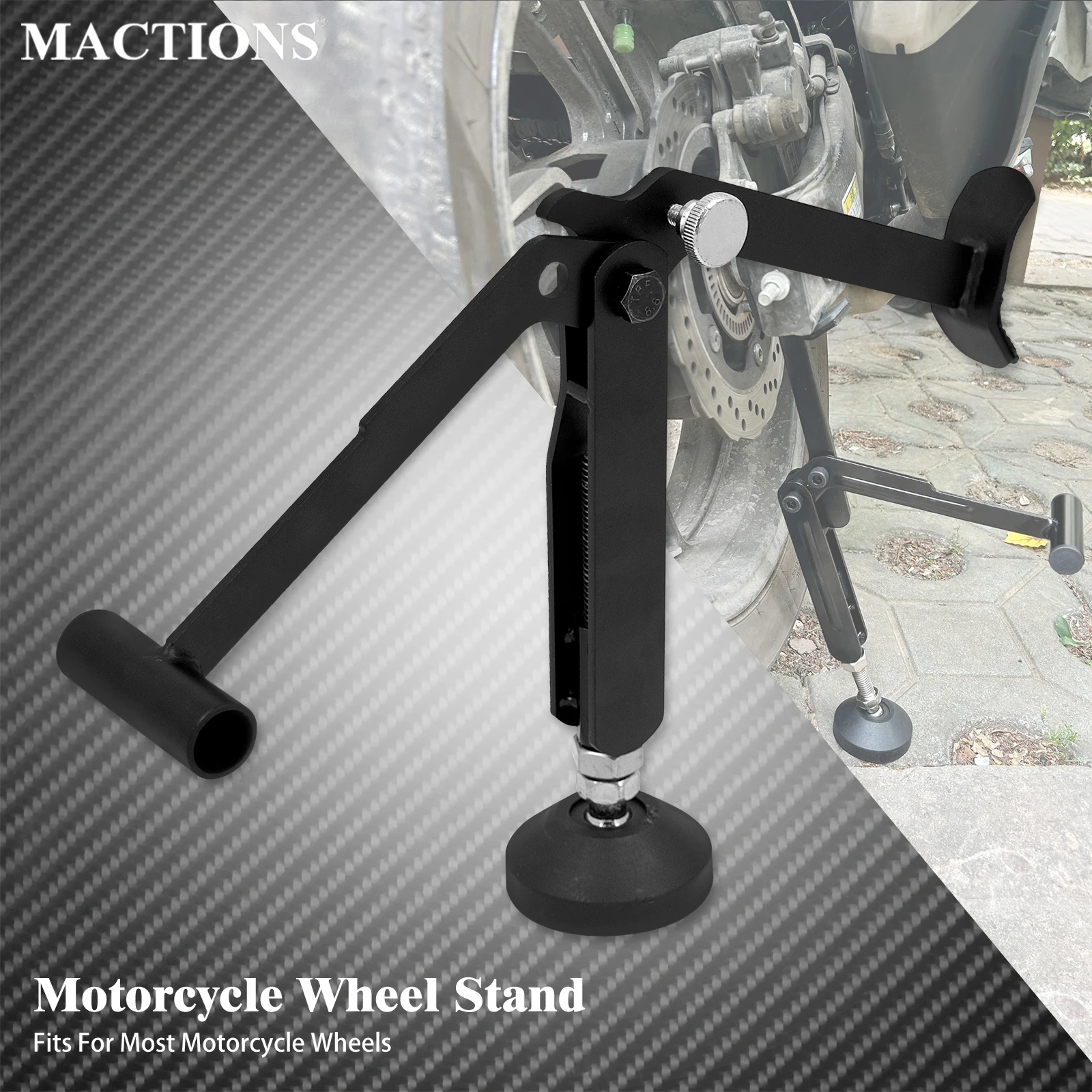 Motorcycle-Wheel-Stand-Universal-Labor-Saving-Kickstand-Support-Side ...