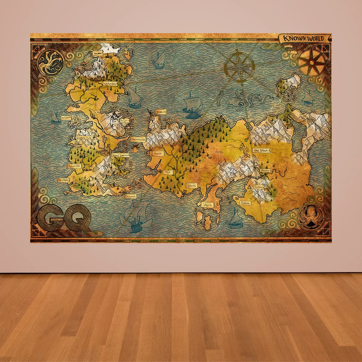 Game Of Thrones World Map Poster