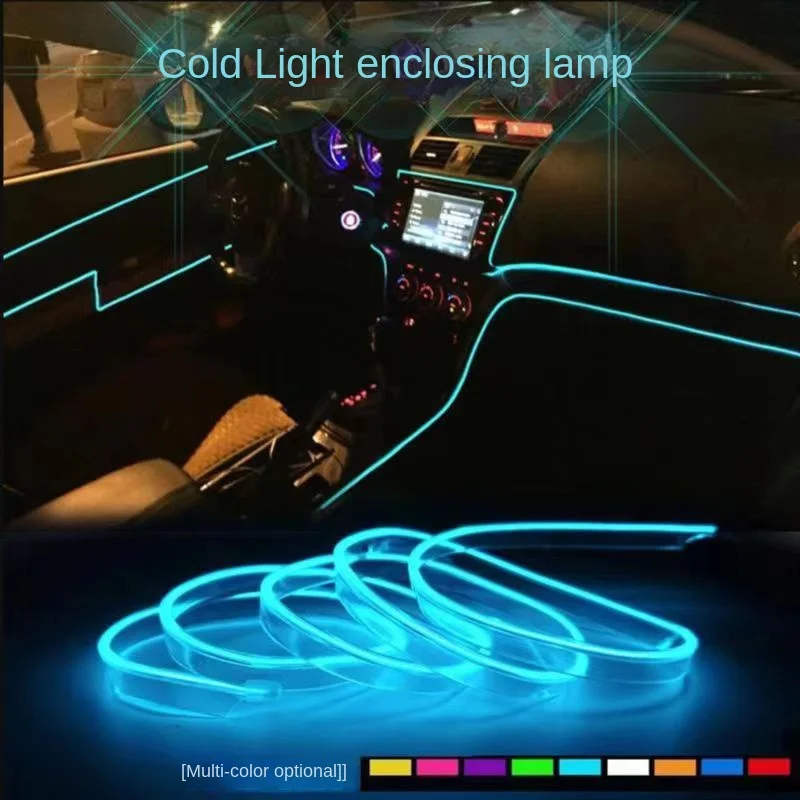 1-2-3-5M-Car-LED-Light-Interior-Ambient-LED-Strip-Neon-Lighting-Garland ...