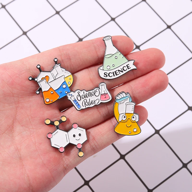 Chemistry Lab Enamel Pin Custom Brooches for Bag Clothes Lapel Pin ...