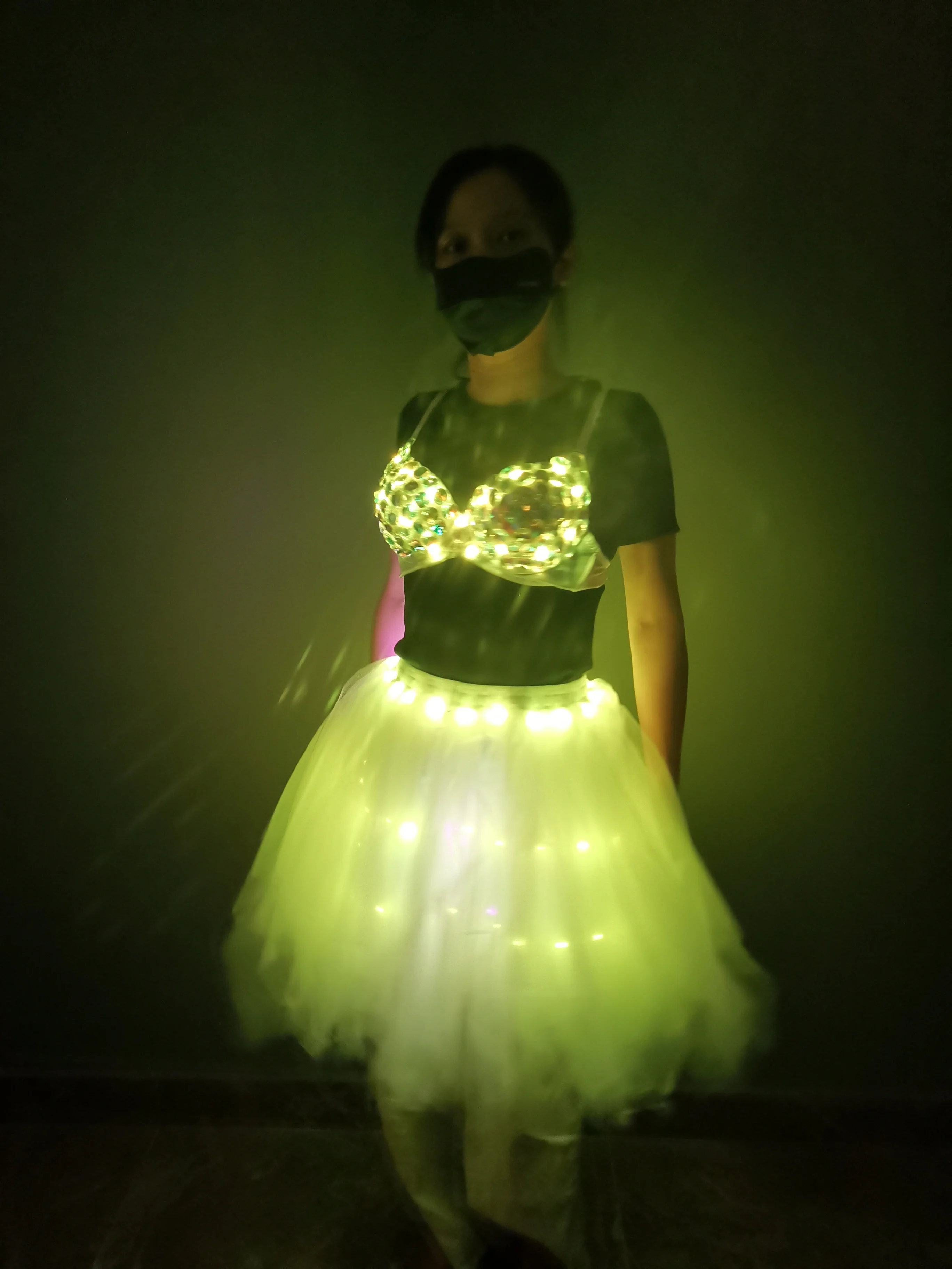 New-LED-Bra-Tutu-Skirt-Colorful-Flash-Diamond-Bra-Belly-Dance-LED-Skirt ...