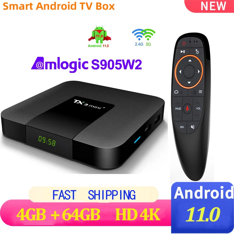 Dispositivo-de-TV-inteligente-TX3-MINI-decodificador-con-Android-11-4GB-32GB-64GB-Amlogic-S905W2 ...