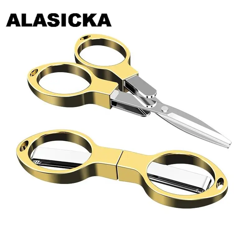 ALASICKA Carbon Steel Scissor Foldable Fishing Knot Braided Fishing ...