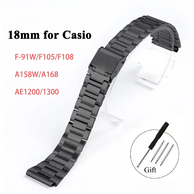 18mm-for-Casio-F-91W-F105-108-A158-A168-AE1200-AE1300-Replacement ...