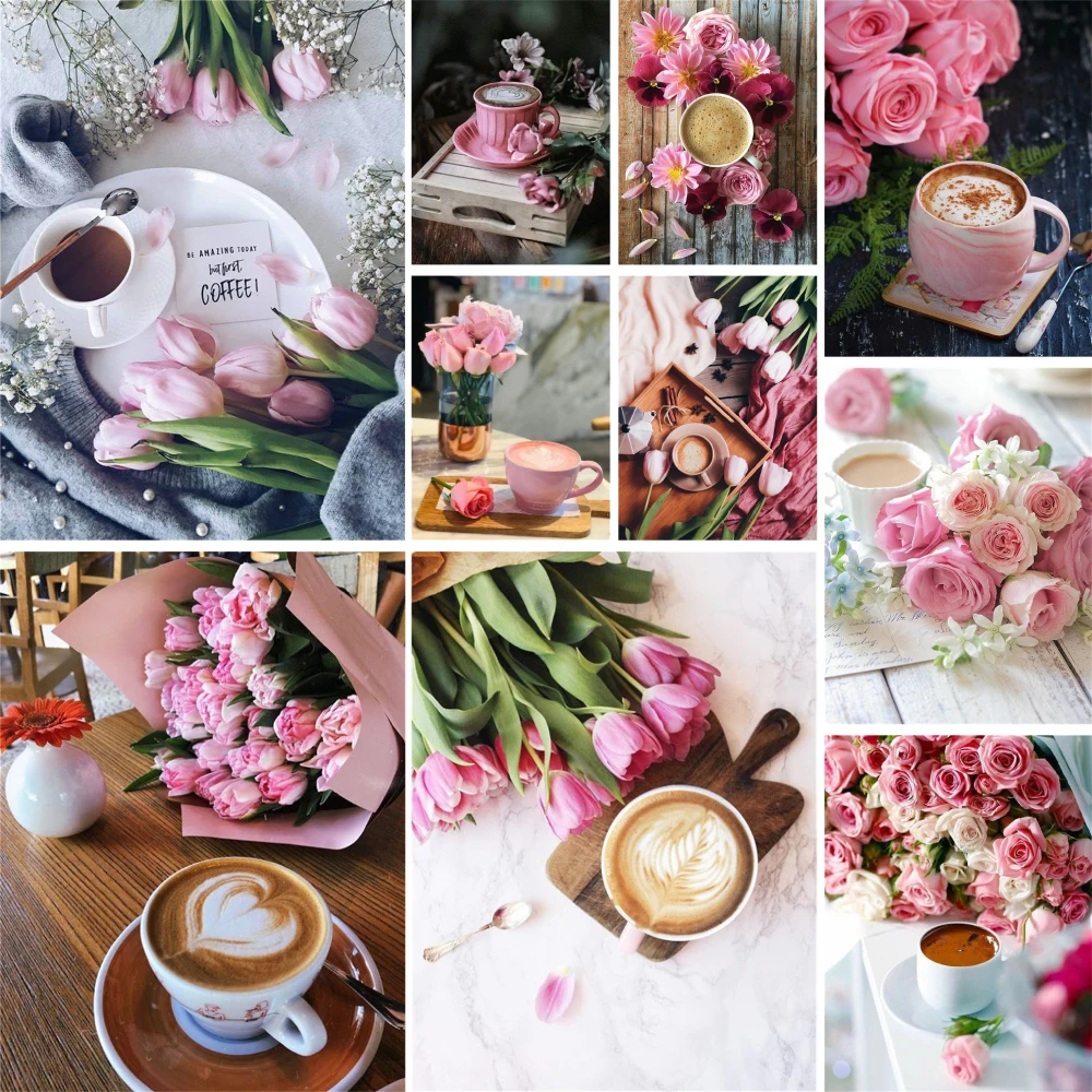 Kit-complet-de-broderie-en-point-de-croix-fleurs-roses-caf-bricolage ...