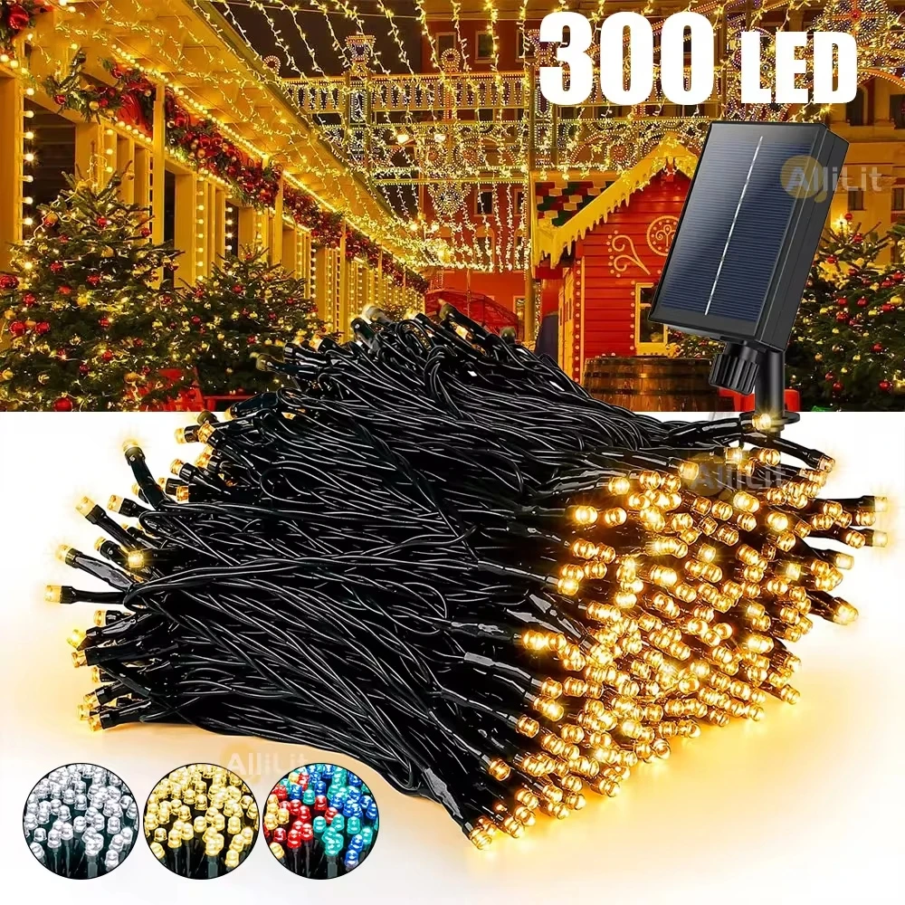 300LED-Solar-String-Light-Fairy-Outdoor-Garden-Waterproof-Lamp-2024 ...