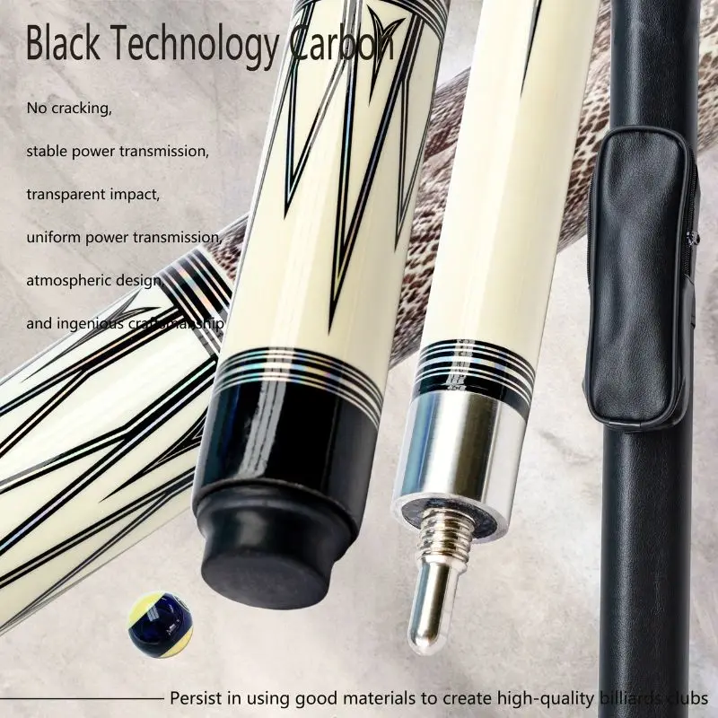 Professional Carbon Cue Stick with Snakeskin and Lizard Skin Design ...