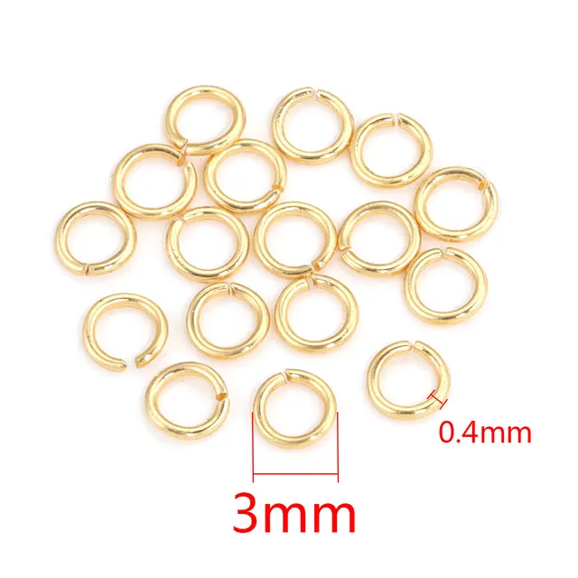 200pcs Stainless Steel Open Jump Rings For Jewelry Making 3mm 4mm 5mm ...