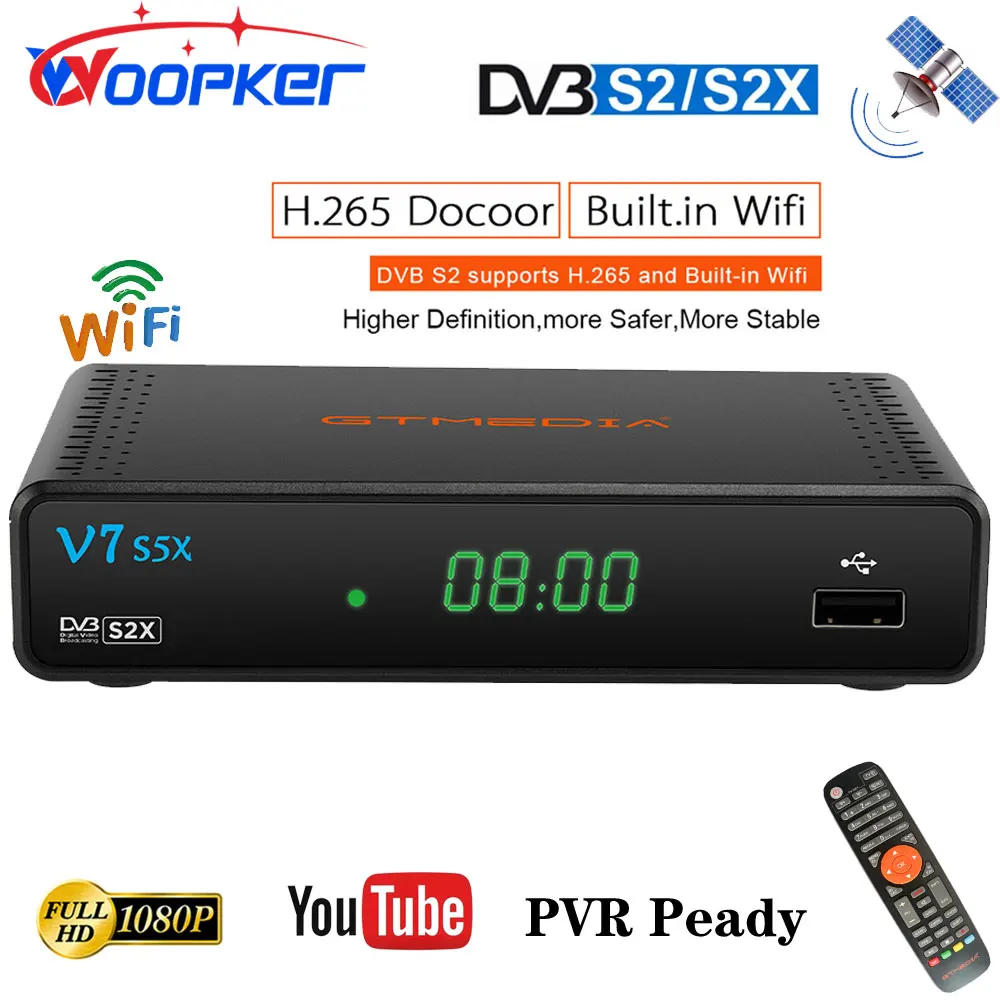 V7 S5X Satellite TV Empfänger DVB-S/S2/S2X H .265(8bit) CCCam/Mgcamd CS IKS Biss Schlüssel Mit ...