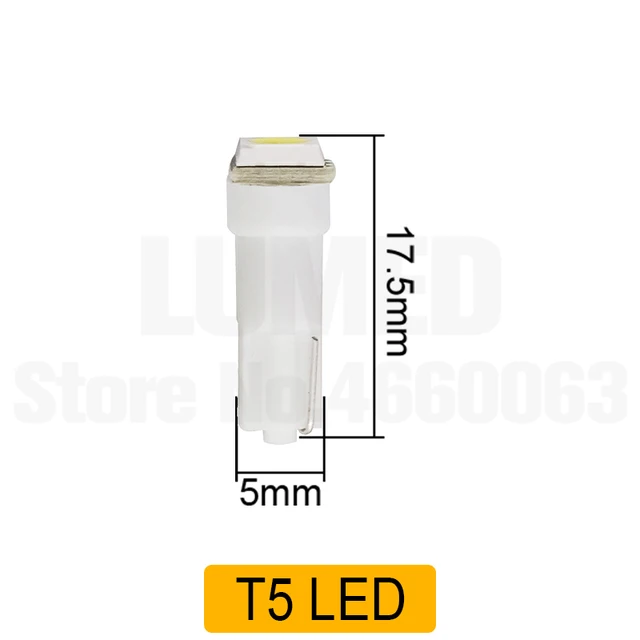 10pcs T3 T4.2 T4.7 T5 74 Led Bulb Car Interior Lights Indicator ...