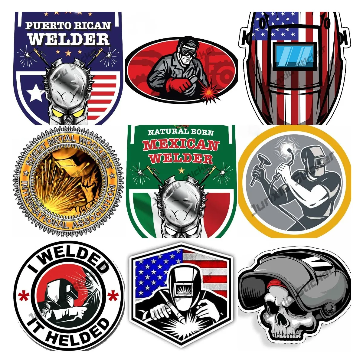 Hard Hat Stickers Welder