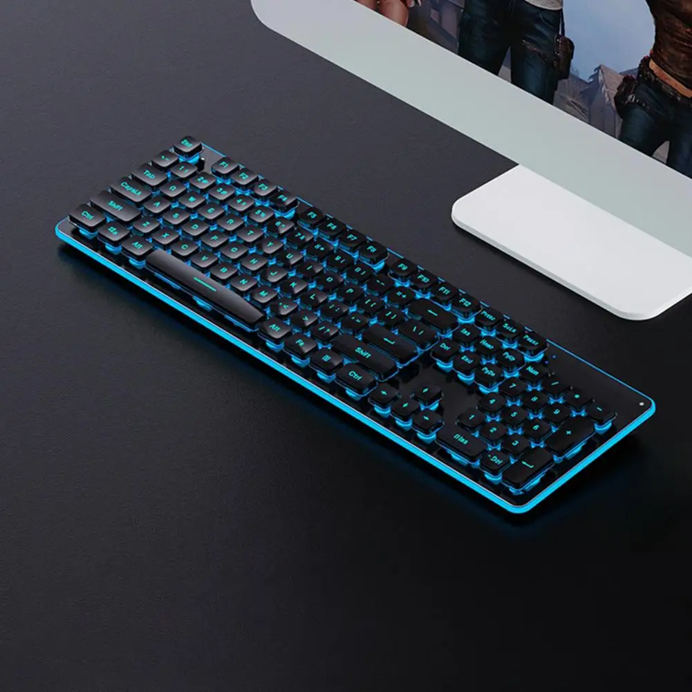 Teclado-LED-inal-mbrico-para-ordenador-retroiluminaci-n-compatible-con-Bluetooth-104-teclas ...