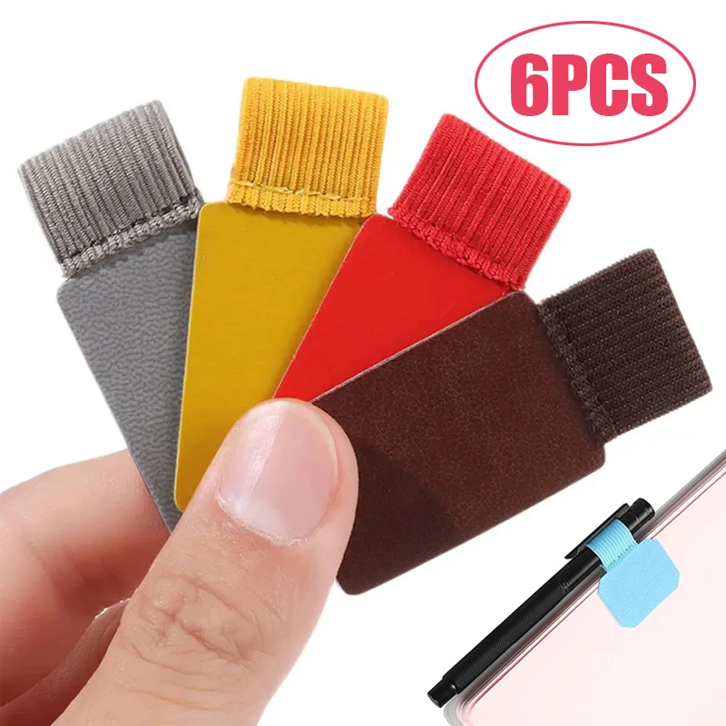 6/1PCS Self-adhesive Pen Clips for Apple iPad Tablet Notebooks Leather ...