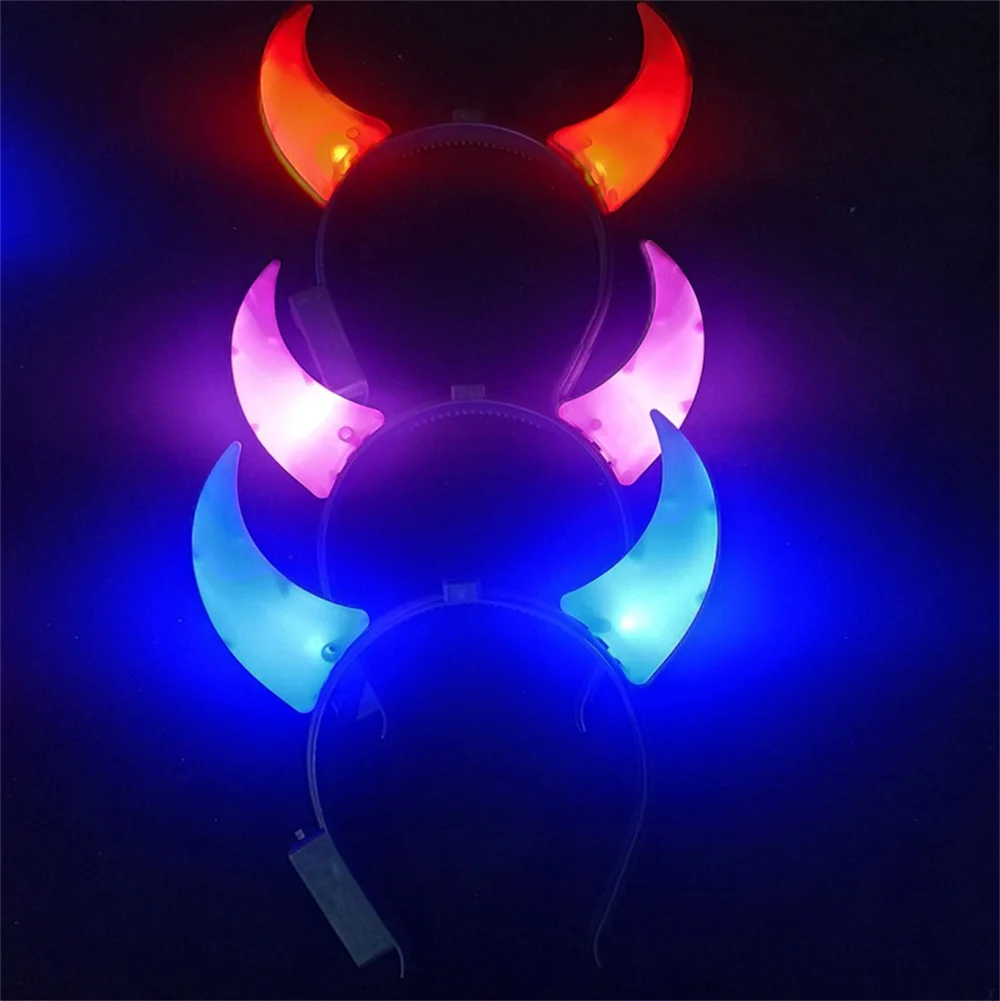 Halloween-Light-Up-Devil-Horns-LED-Headbands-Christmas-Party-Headwear ...