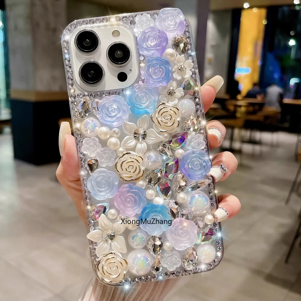 Luxury-Rhinestone-Flower-Custom-Case-for-Google-Pixel-9-Pro-6-8-7-Pro ...