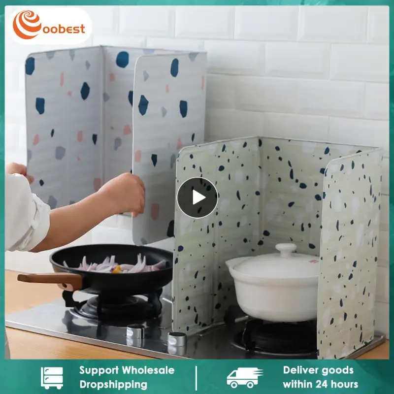 1pc-Aluminum-Oil-Protective-Screen-Foldable-Kitchen-Gas-Stove-Baffle ...
