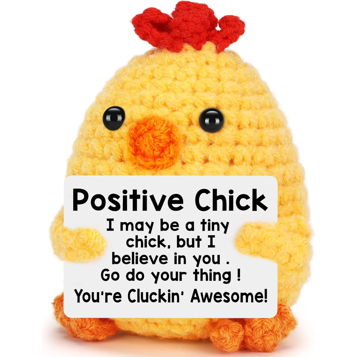 New Crochet Positive Chicken Doll With Emotional Card Home Room ...