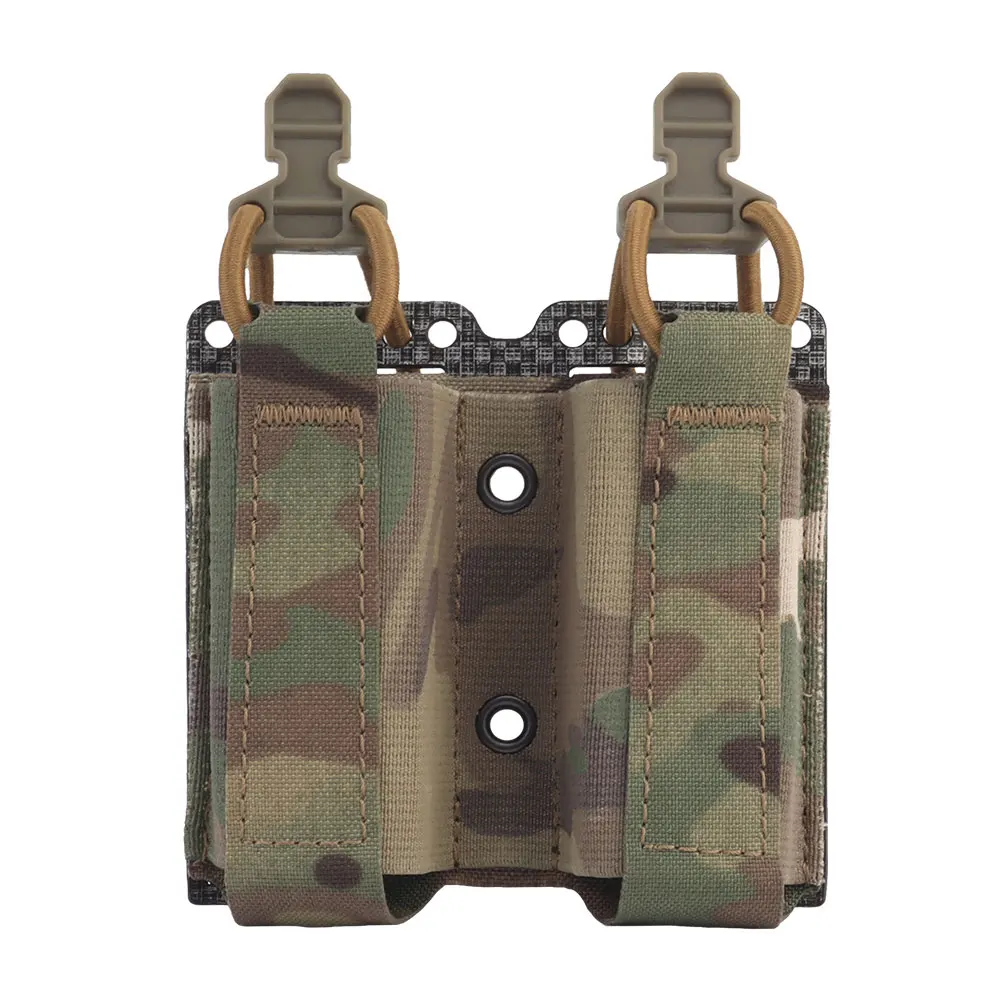 Tactical Double Elastic Pistol Mag Pouch Ferro-Style 9mm/40 Hunting ...