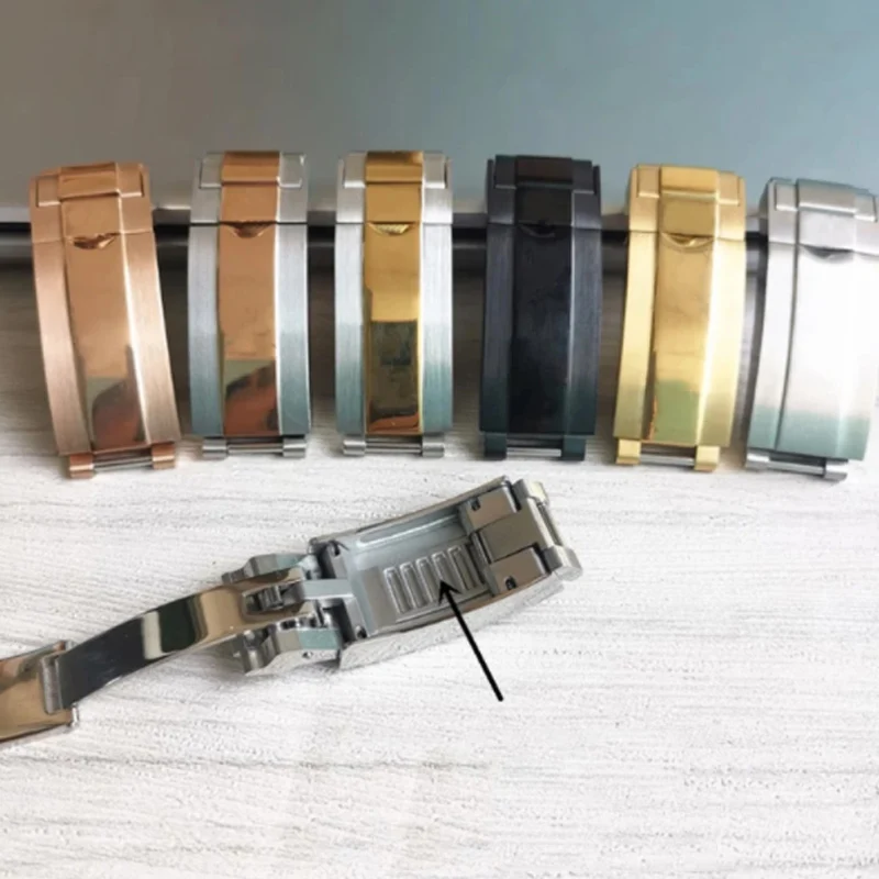 904L-Stainless-Steel-Watch-Buckle-for-Rolex-Adjustable-Watchbands-Clasp ...