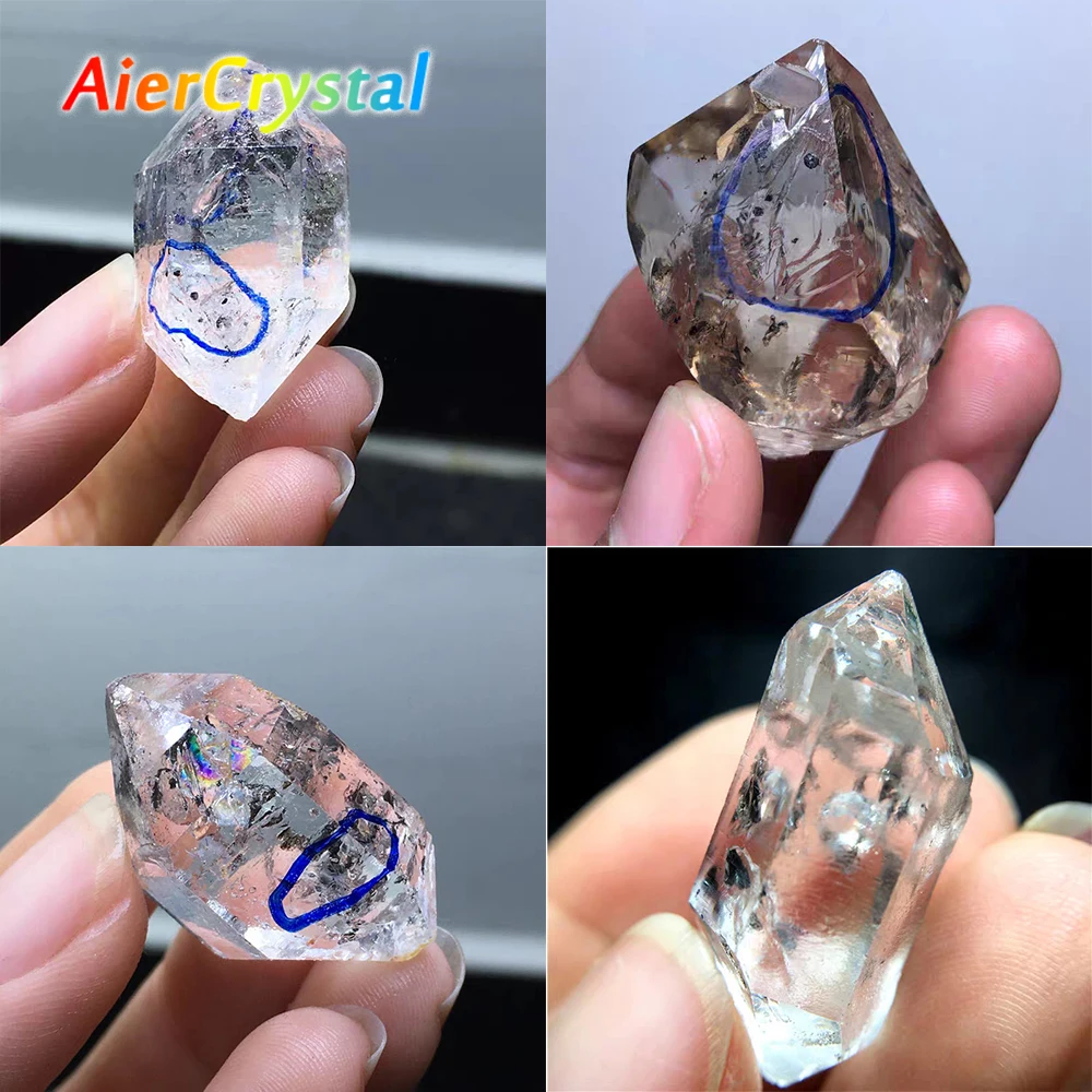 Natural Herkimer Diamond Drifting Sand Water Gall Mineral Energy Raw ...