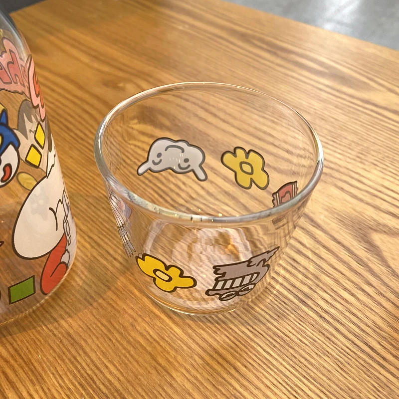 Cartoon Shin-Chan Kawaii Glass Cup - KawaiiMerch.com