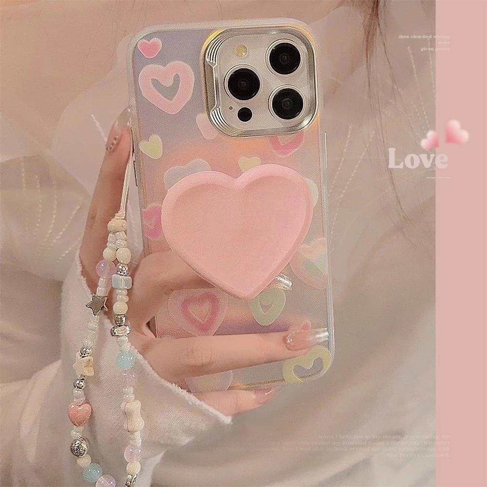 Love-Bubble-Sand-Powder-Love-Support-Cover-For-IPhone-11-13-Pro-12-15 ...