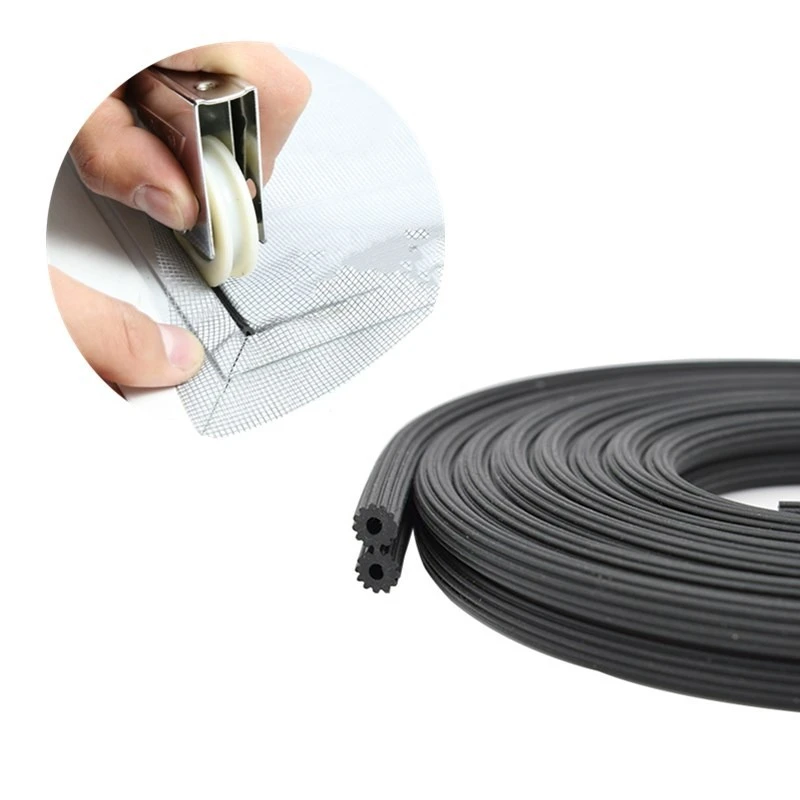 2-4m Silicone Rubber Window Sealing Strip Screen Door Mesh Cloth Glue ...