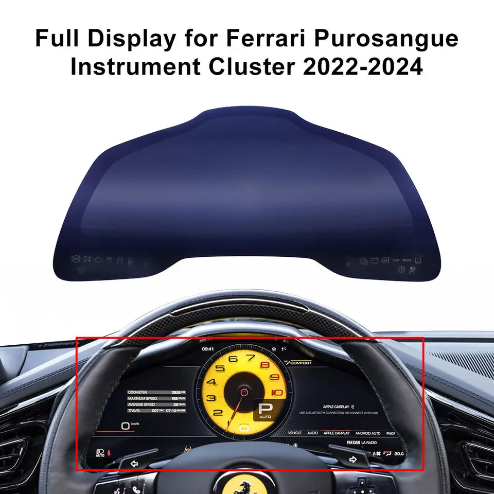 Dashboard-Full-Color-Display-for-Ferrari-SF90-Roma-296-Purosangue ...